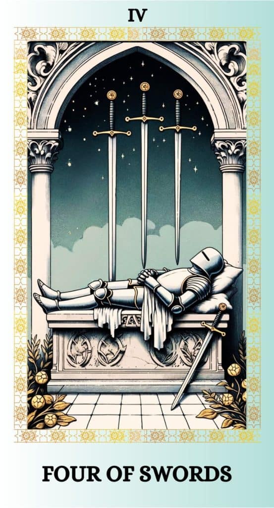 Four of Swords Tarot Card Meaning
