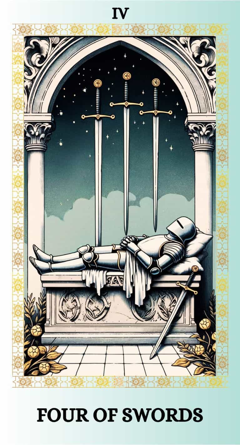 Four of Swords Tarot Card Meaning
