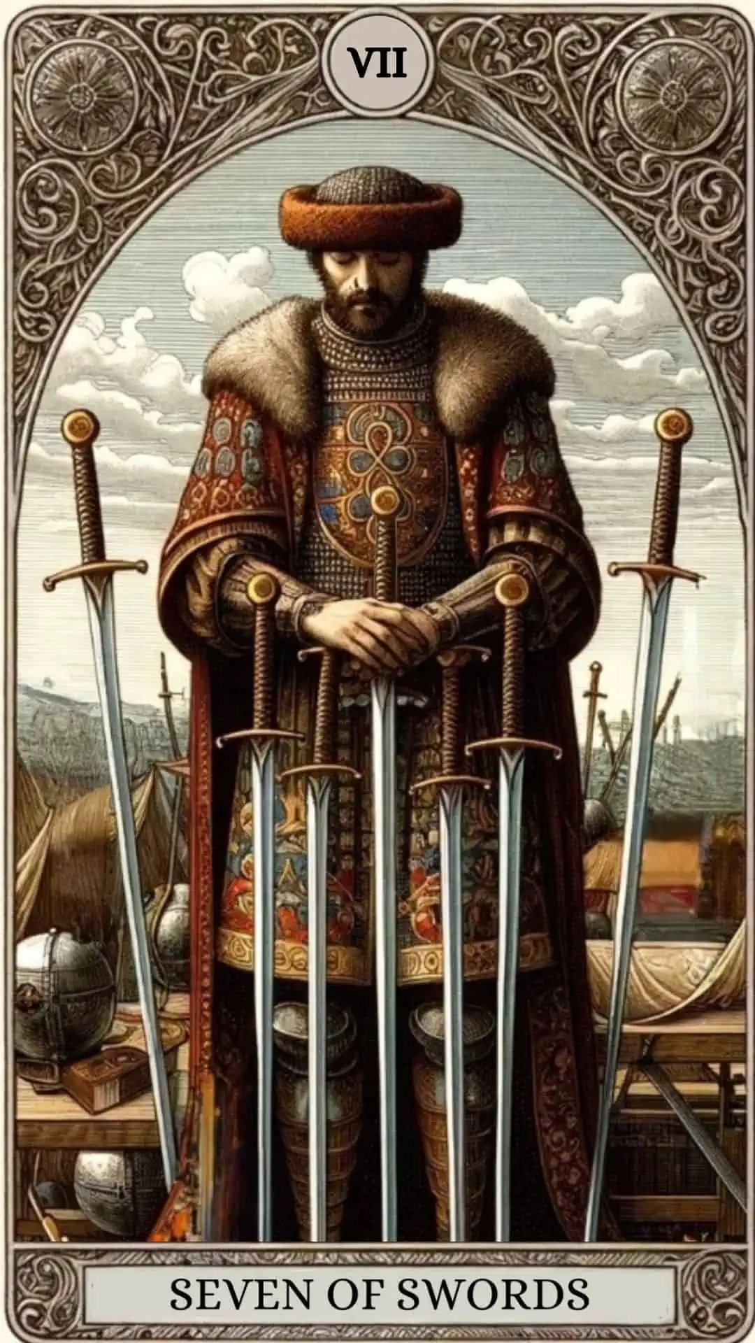 Seven of Swords Tarot Card Meaning