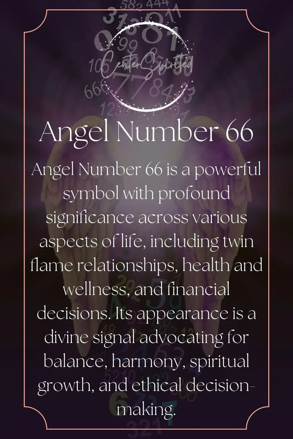 Angel Number 66 - Meaning and Spiritual Symbolism